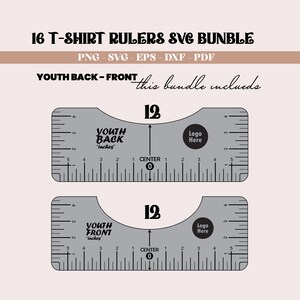 Tshirt Ruler Printable Bundle, T-shirt Alignment Tool Template, Tshirt ...