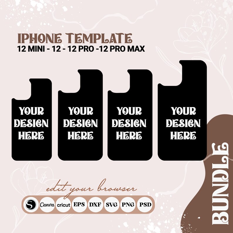 IPhone 12, 12 Pro, 12 Pro Max, 12 Plus SVG, iPhone Template, Phone Case ...