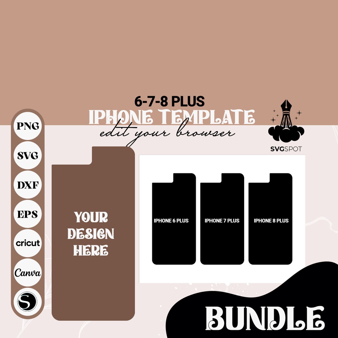 IPhone 6, 7, 8 Plus SVG, iPhone Template, Phone Case Template, iPhone ...