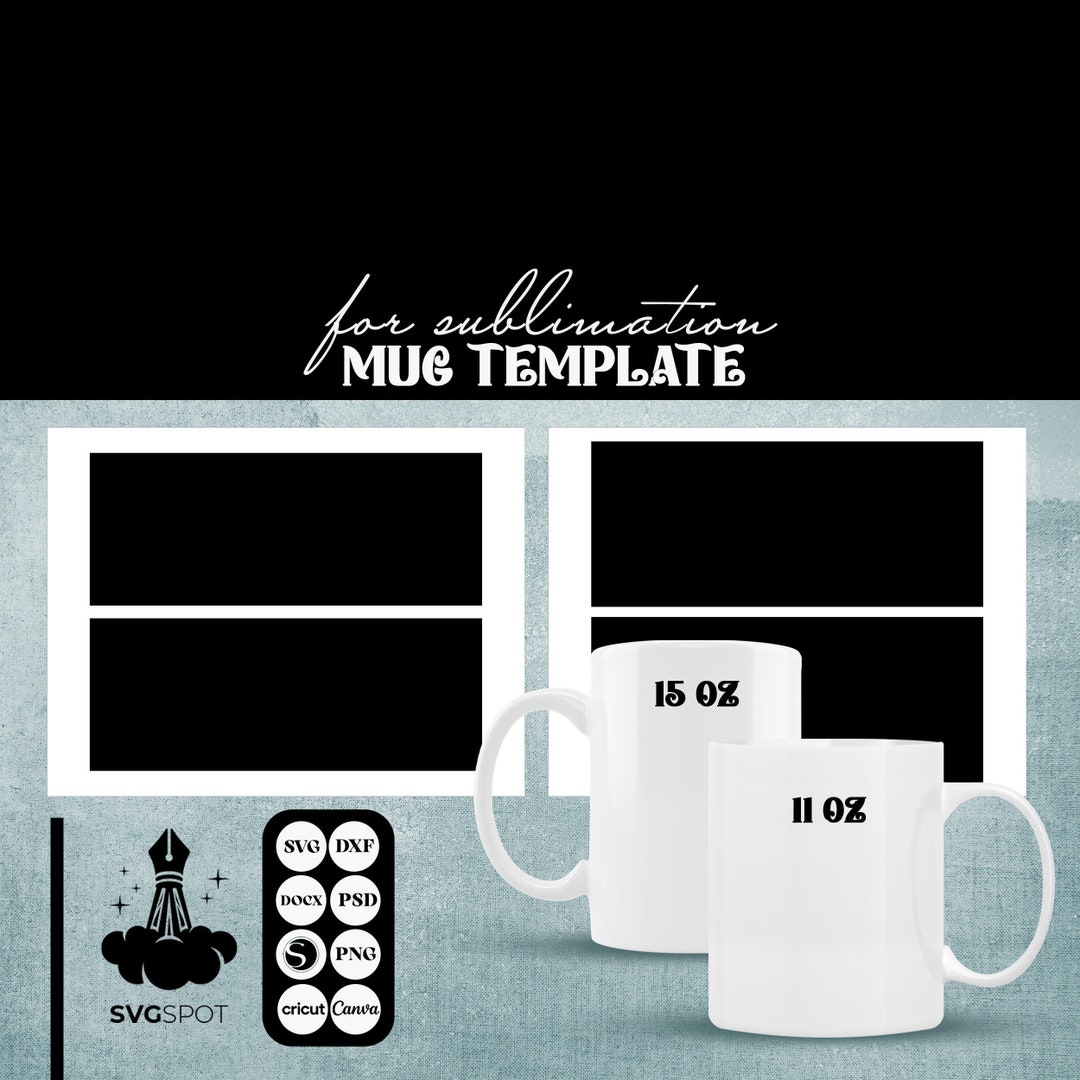 11oz 15oz Mug Wrap Pack Template Svg, Mug Template SVG, Mug Svg, Cricut ...