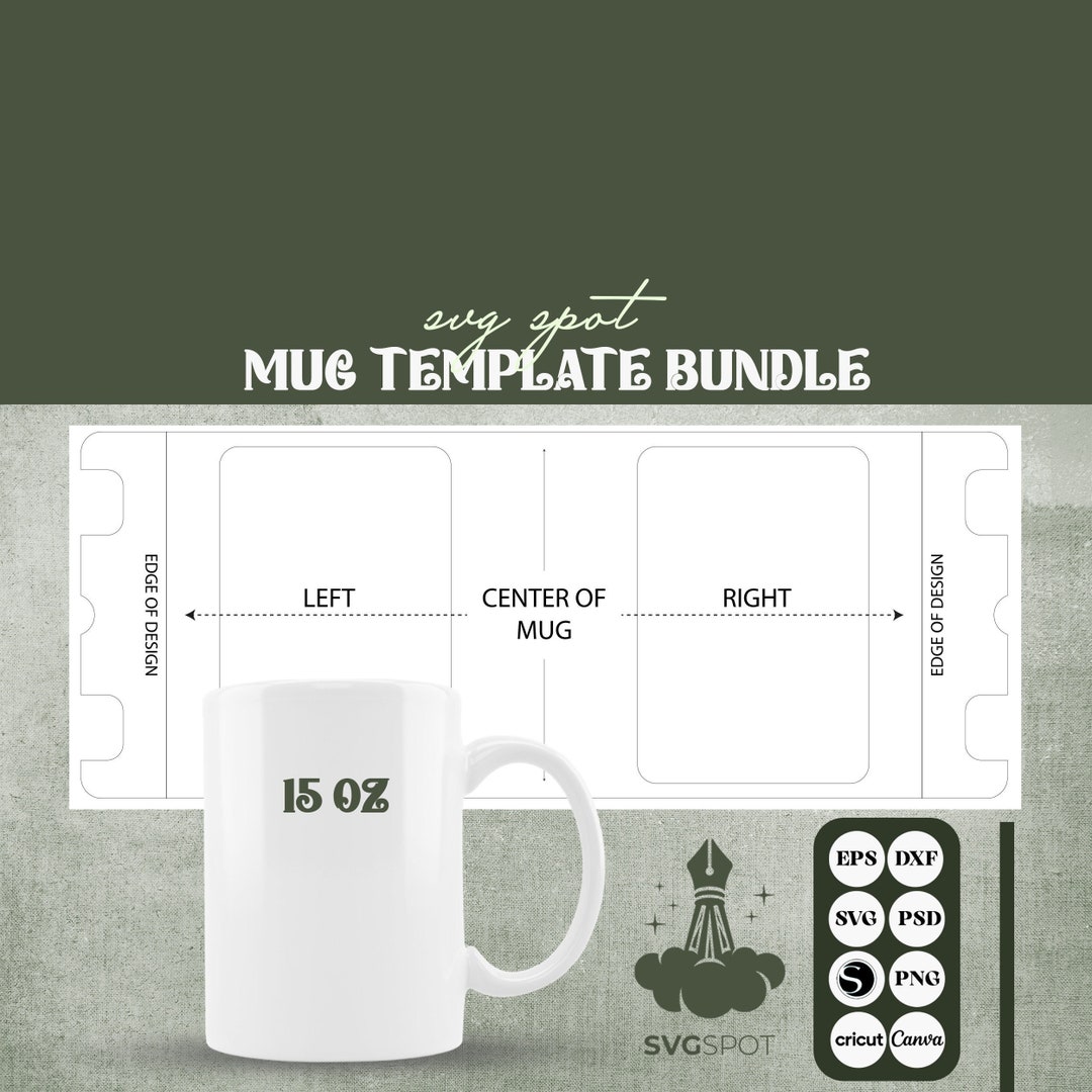 Mug Template, 15oz Mug Template, , Mug Template Svg Bundle, Mug Full ...