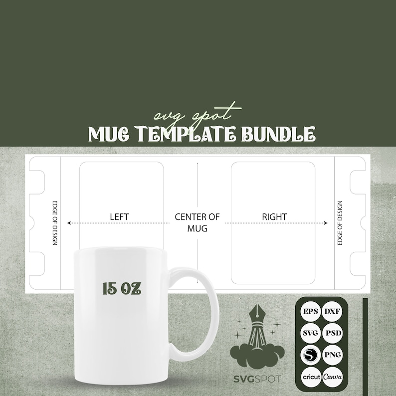Mug Template, 15oz Mug Template, , Mug Template Svg Bundle, Mug Full ...