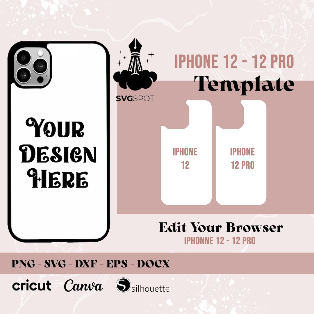 IPhone 12 Pro SVG, iPhone 12 Pro Template, Phone Case 12 Pro Template ...