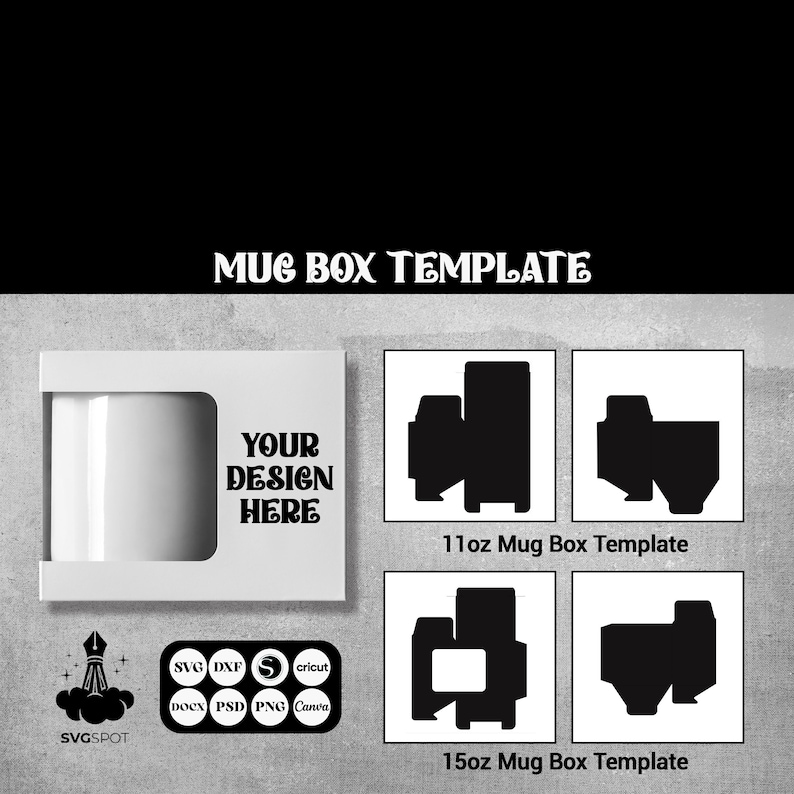 Bundle 11 Oz 15 Oz Mug Box Template, Sublimation Template, Cut Files ...