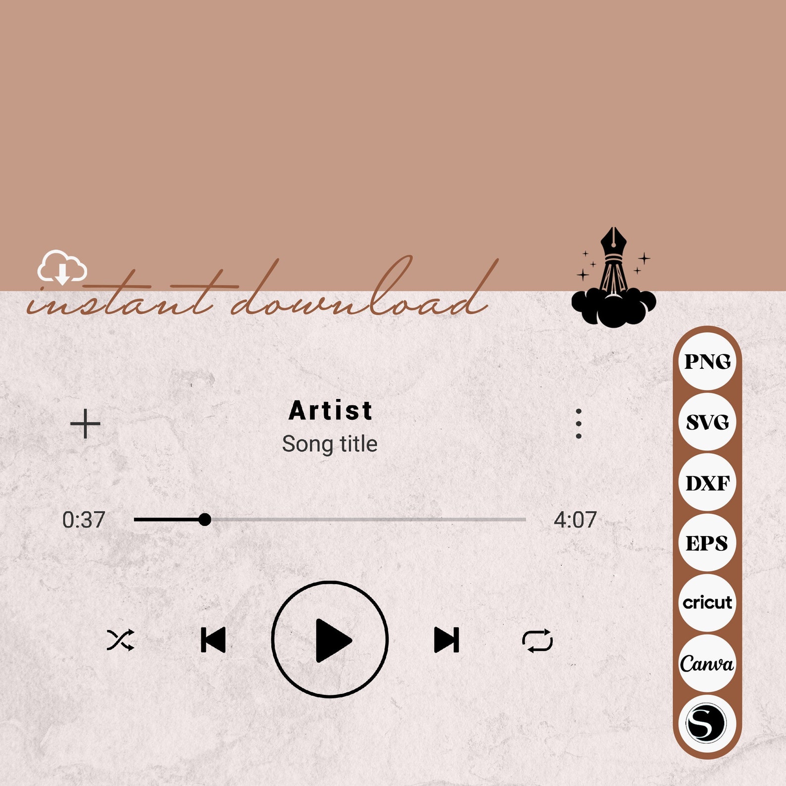 Music Player Svg Bundle Music Player Display Audio Control Svg Play ...