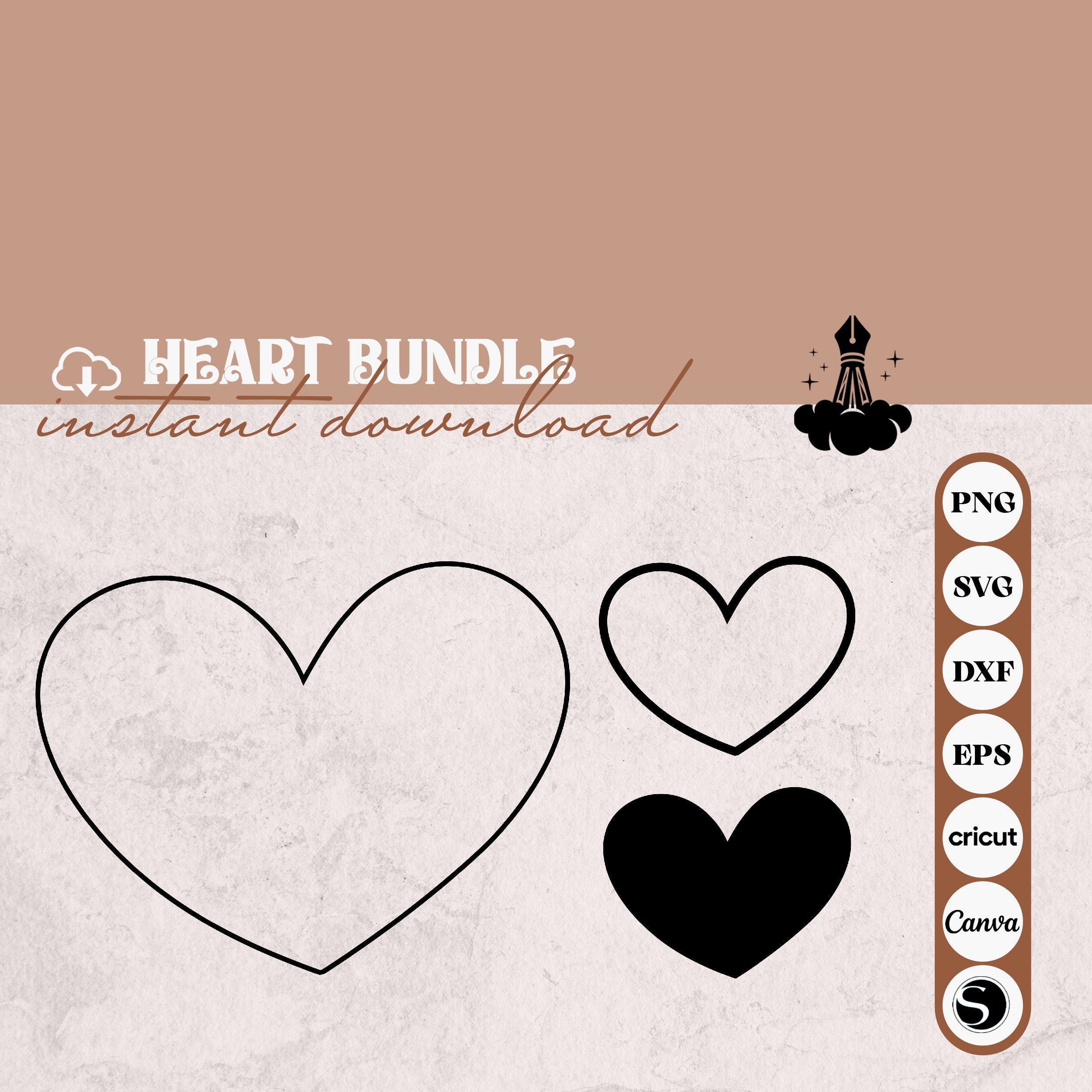 Heart SVG, PNG, EPS, Instant Download, Digital Download, Heart Png ...