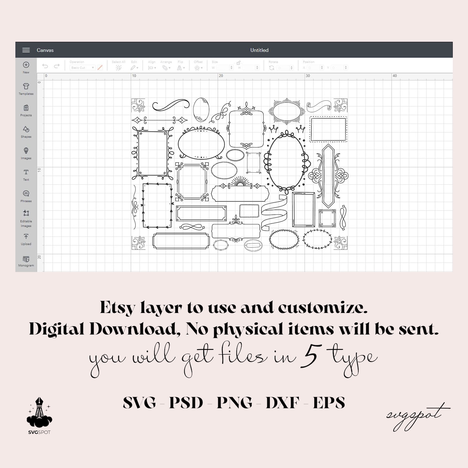 Frame Svg, Frame Svg, Border Svg, Frame Cut File, Svg File, Svg Files ...