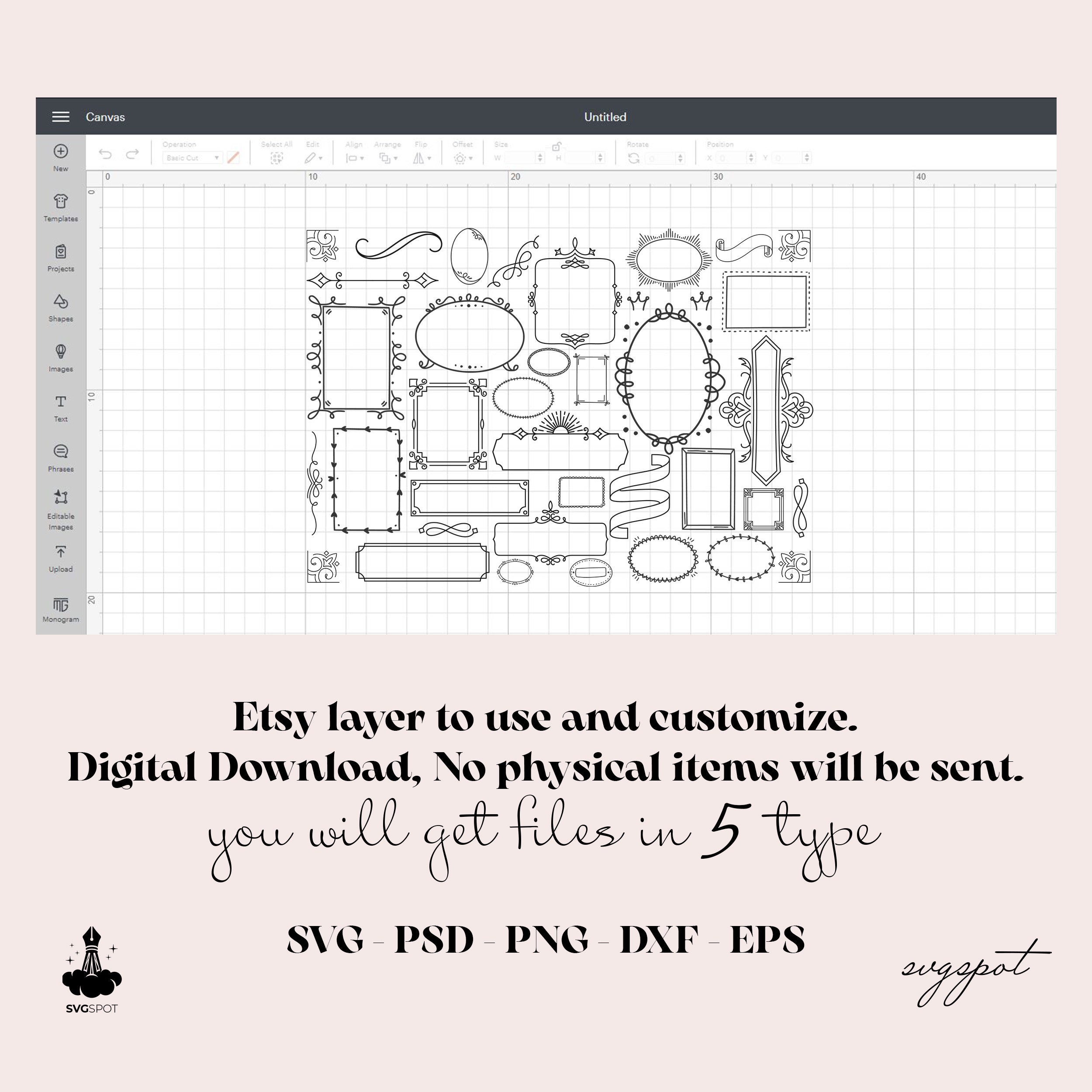 Frame Svg, Frame Svg, Border Svg, Frame Cut File, Svg File, Svg Files ...