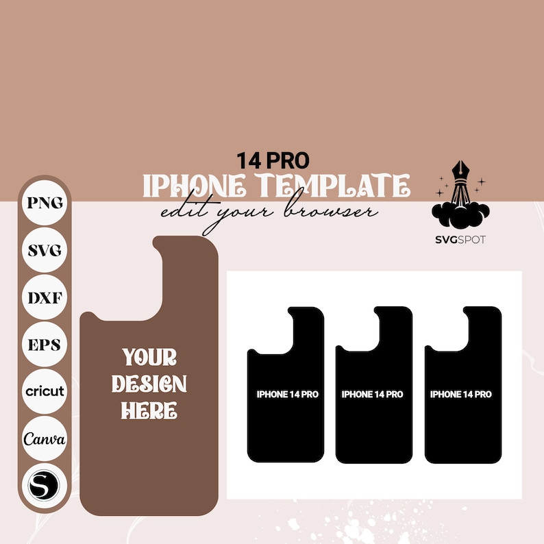 IPhone 14 Pro SVG, iPhone 14 Pro Template, Phone Case 14 Pro Template ...