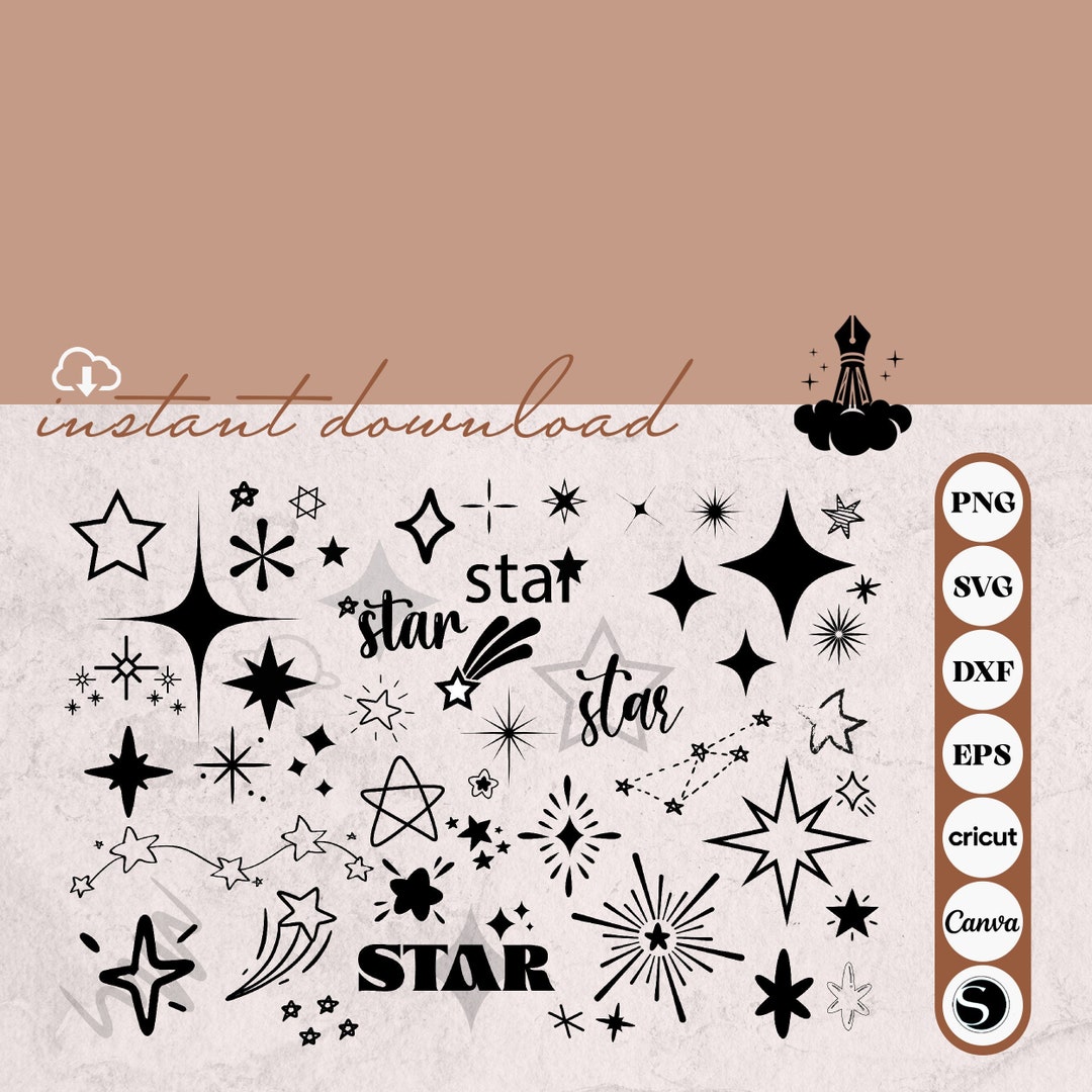 Sparkle, Stars Sparkle Svg Cut Files for Cric Cut,clip Art, Jpg Png EPS ...