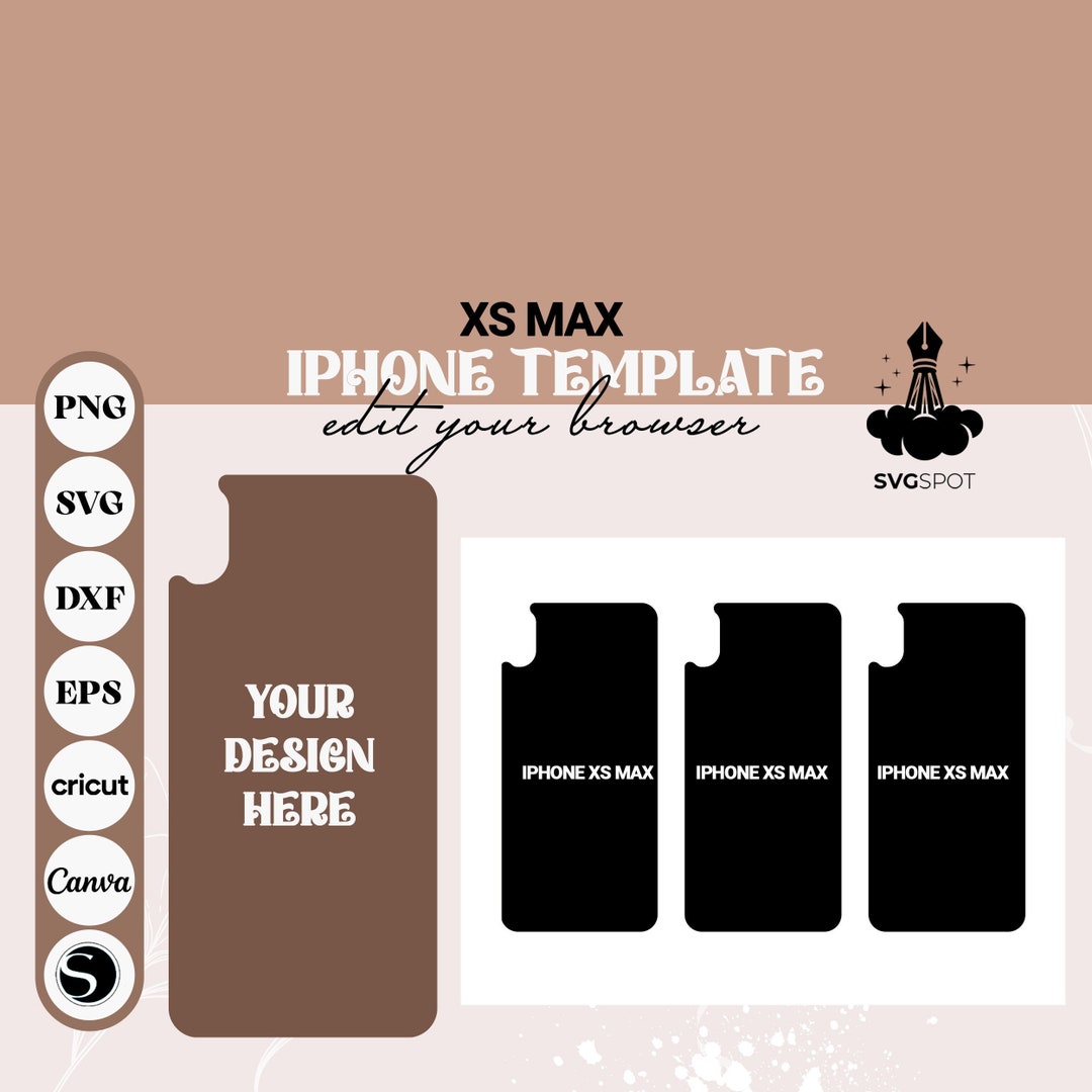 IPhone Xs Max SVG, iPhone Xs Max Template, Phone Case Xs Max Template ...