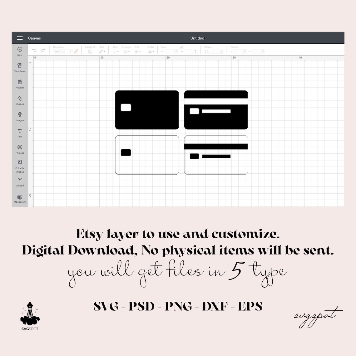 Credit Card Template SVG Debit Card Svg Credit Card Skin - Etsy Israel