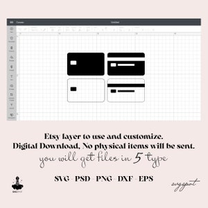 Credit Card Template SVG, Debit Card Svg, Credit Card Skin, Money Svg ...