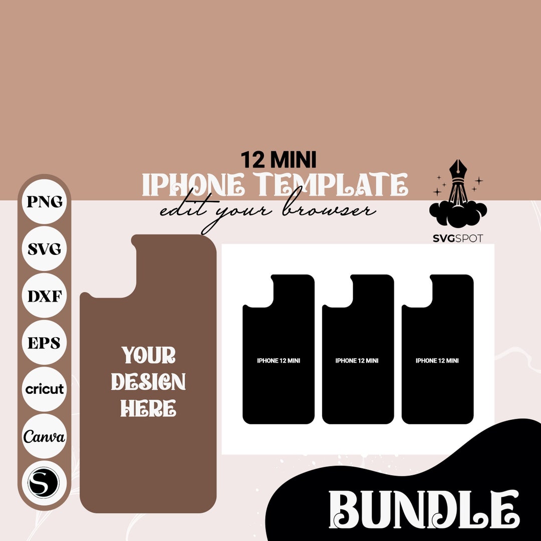 IPhone 12 Mini SVG, iPhone 12 Mini Template, Phone Case 12 Mini ...