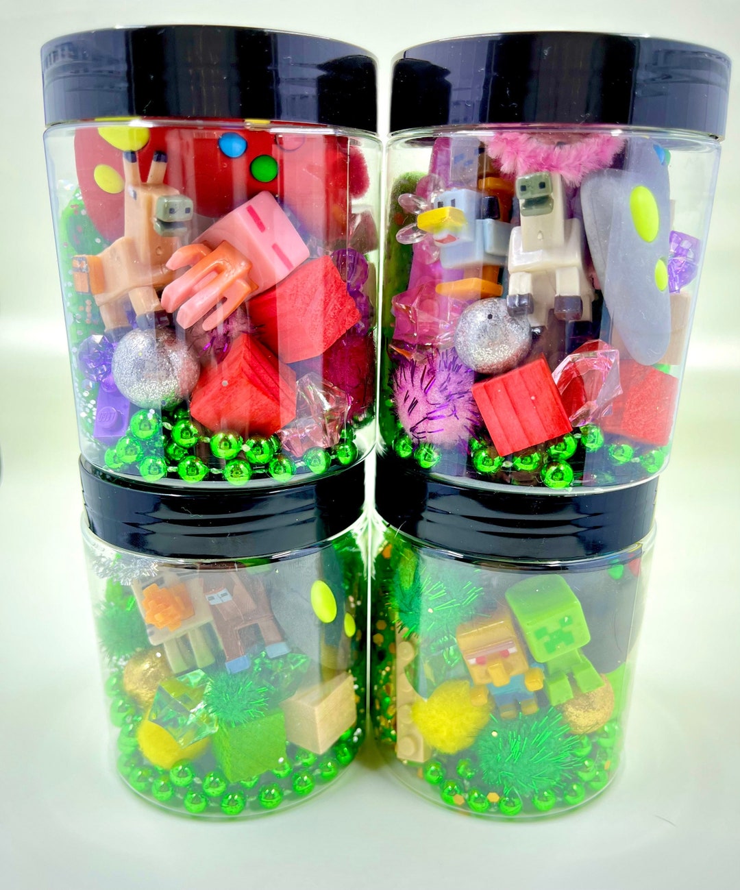 MINECRAFT Inspired Playdough Jars Sensory Play Dough - Etsy