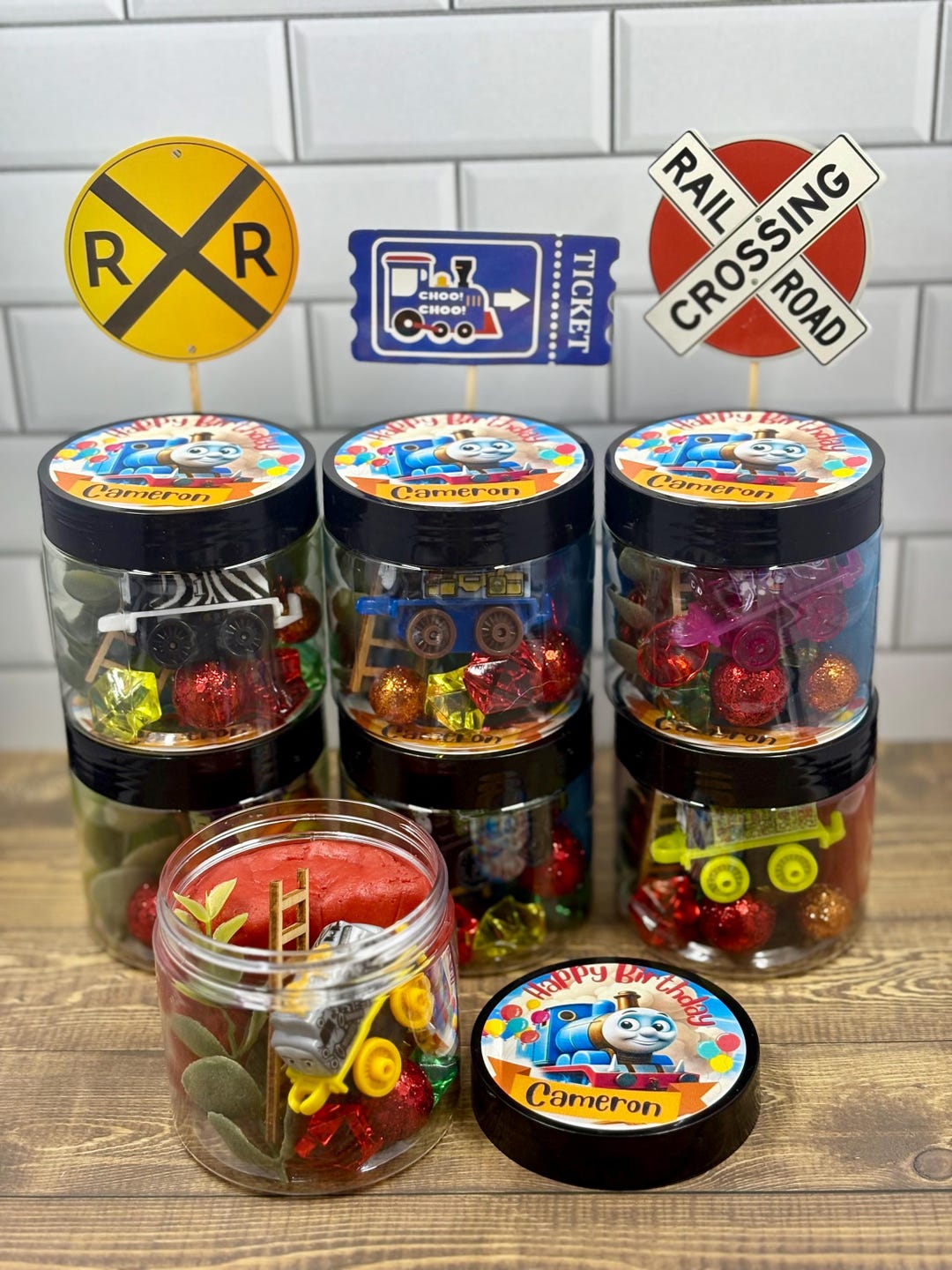 TRAIN Playdough Party Favors | Kids Party Favors | Train Playdough Kit ...