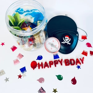 PIRATE Play Dough Jars, Pirate Birthday Favors, Goodie Bags, Kids Party ...