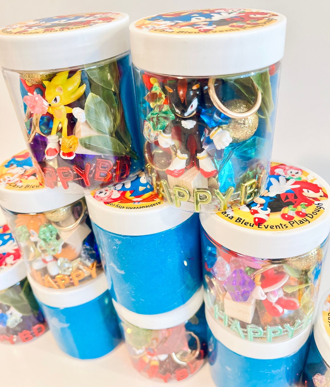 SONIC the Hedgehog, Playdough Jar, Sonic Play Dough Kit, Sonic Party ...