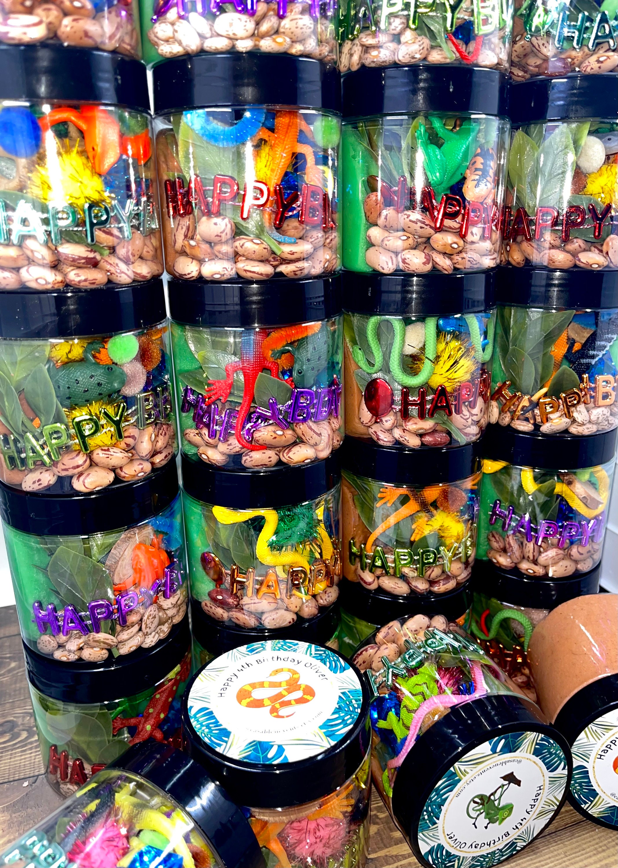 REPTILE Playdough Favors | Play Dough Jar | Birthday Party Favor | Kids ...