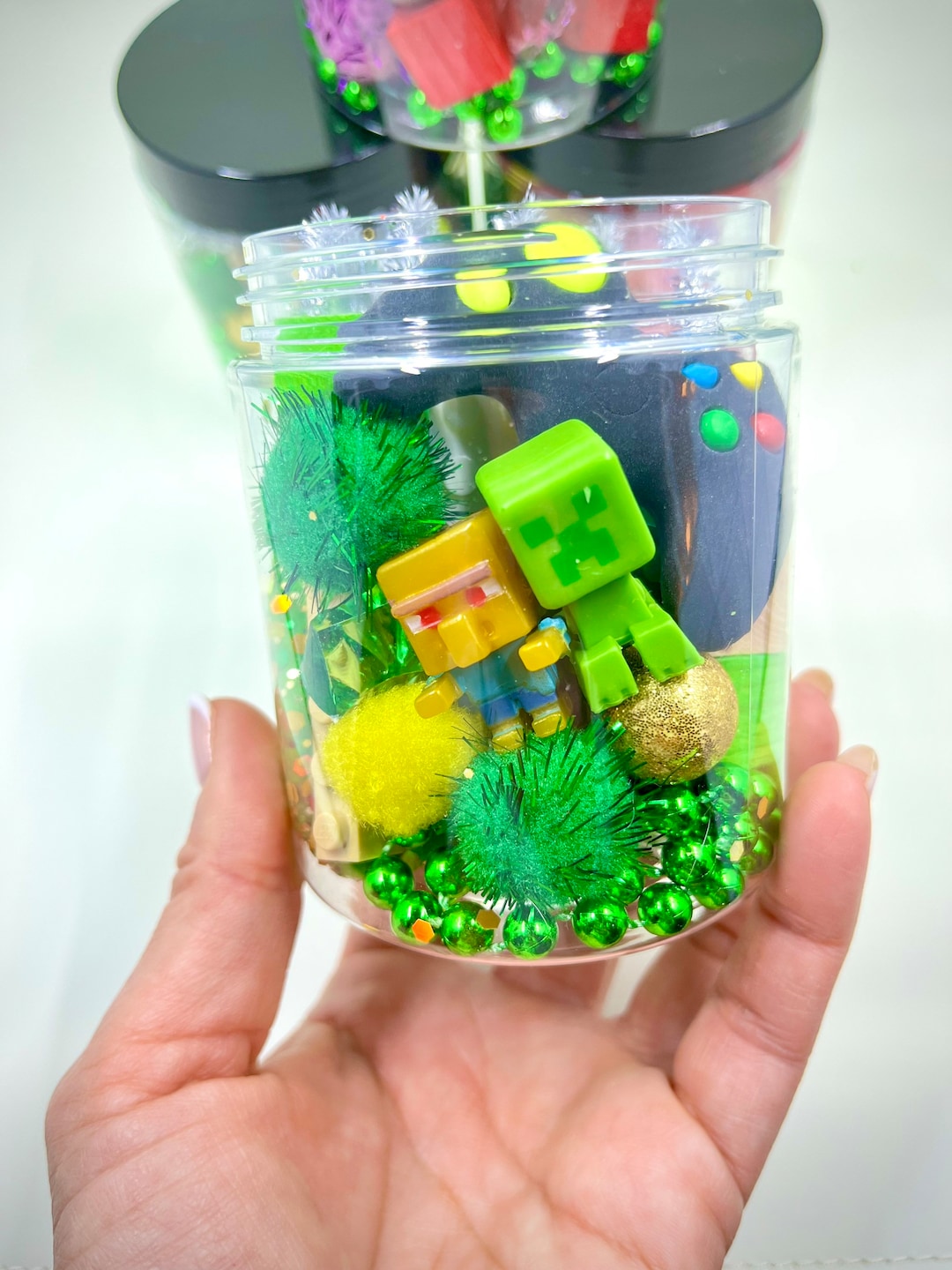 MINECRAFT Inspired Playdough Jars | Sensory Jar | Kids Birthday | Kids ...