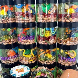 REPTILE Playdough Favors | Play Dough Jar | Birthday Favors | Kids ...