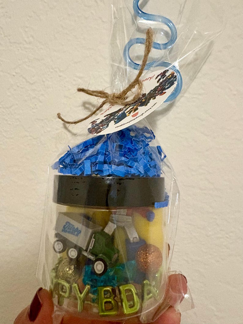 TRANSFORMERS Birthday Play Dough Favor | Robot Play Dough Favor Jar ...