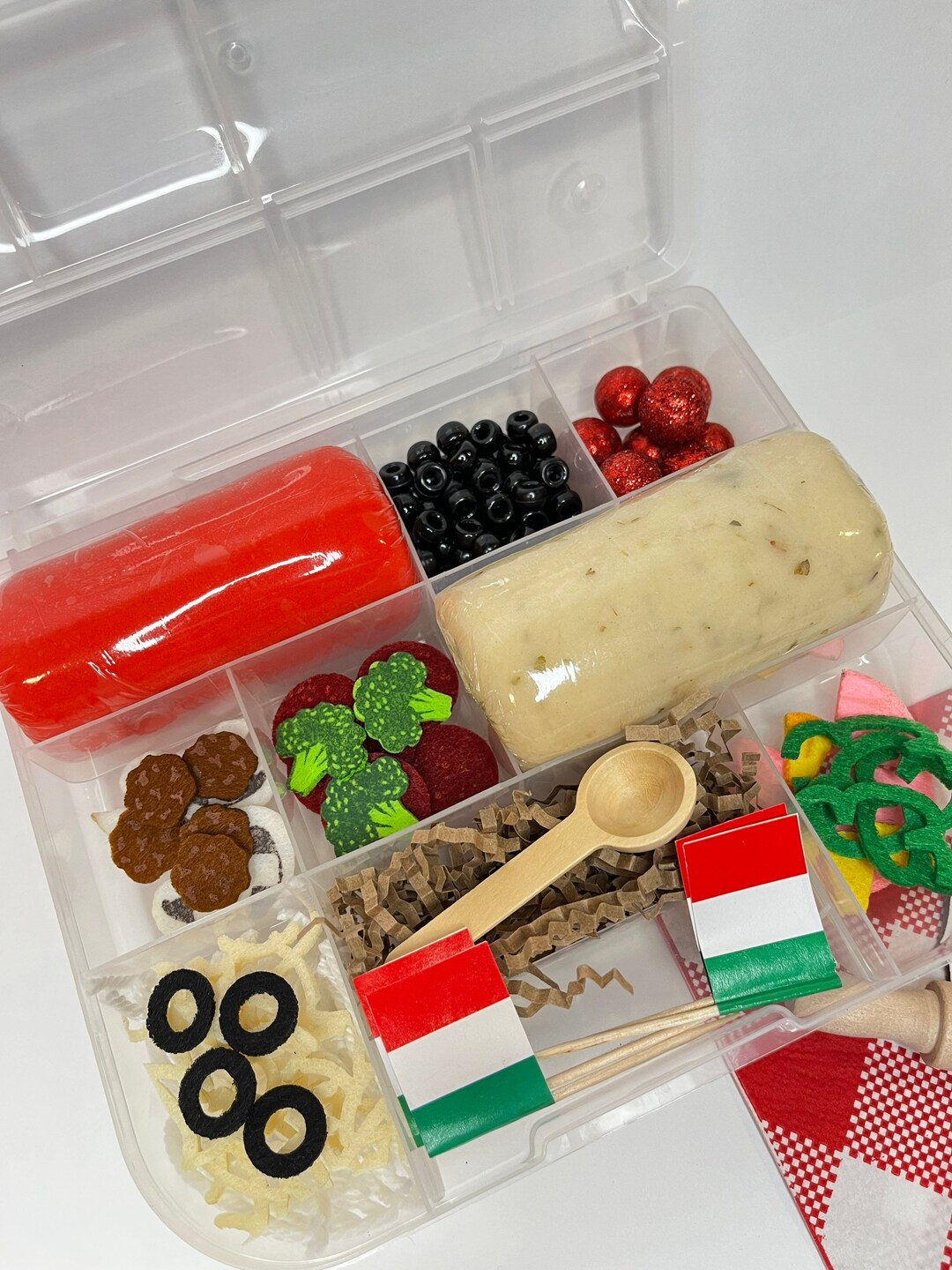 PIZZA Play Dough Sensory Kit Pretend Play Pizza Playdough Kit Pizza ...