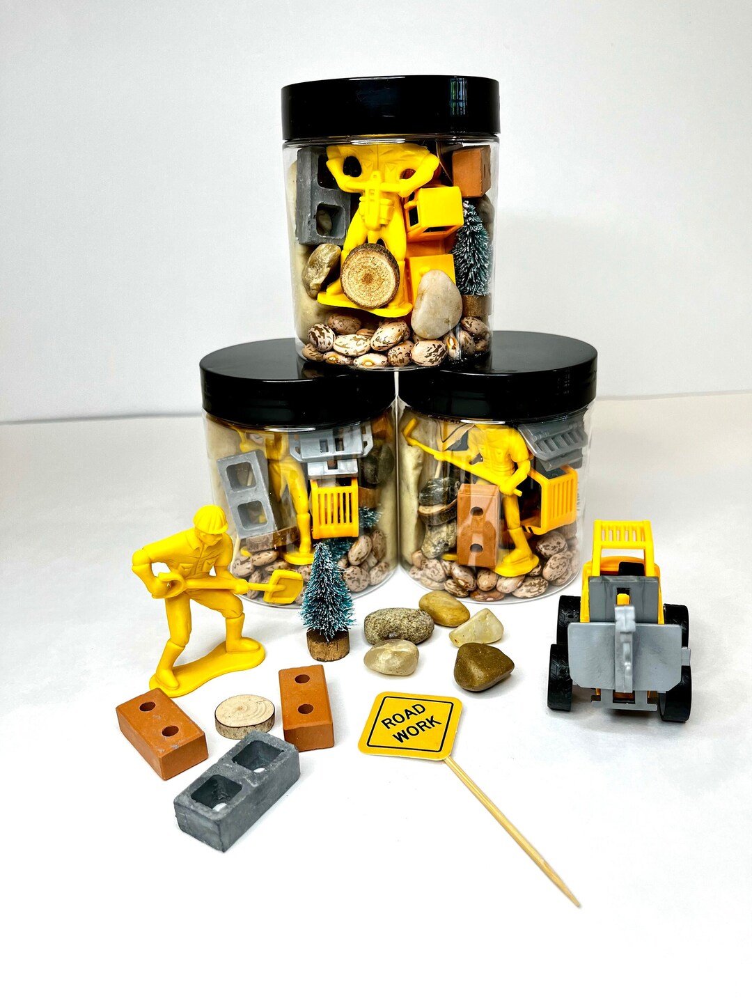 CONSTRUCTION Party Favors | Truck Playdough Jar | Construction ...