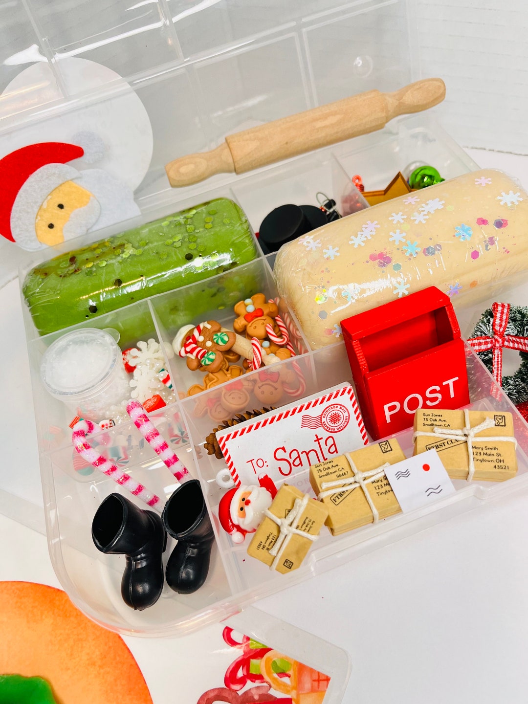 SANTA Claus Playdough Kit | Decorate a Christmas Tree | Holiday Kids ...