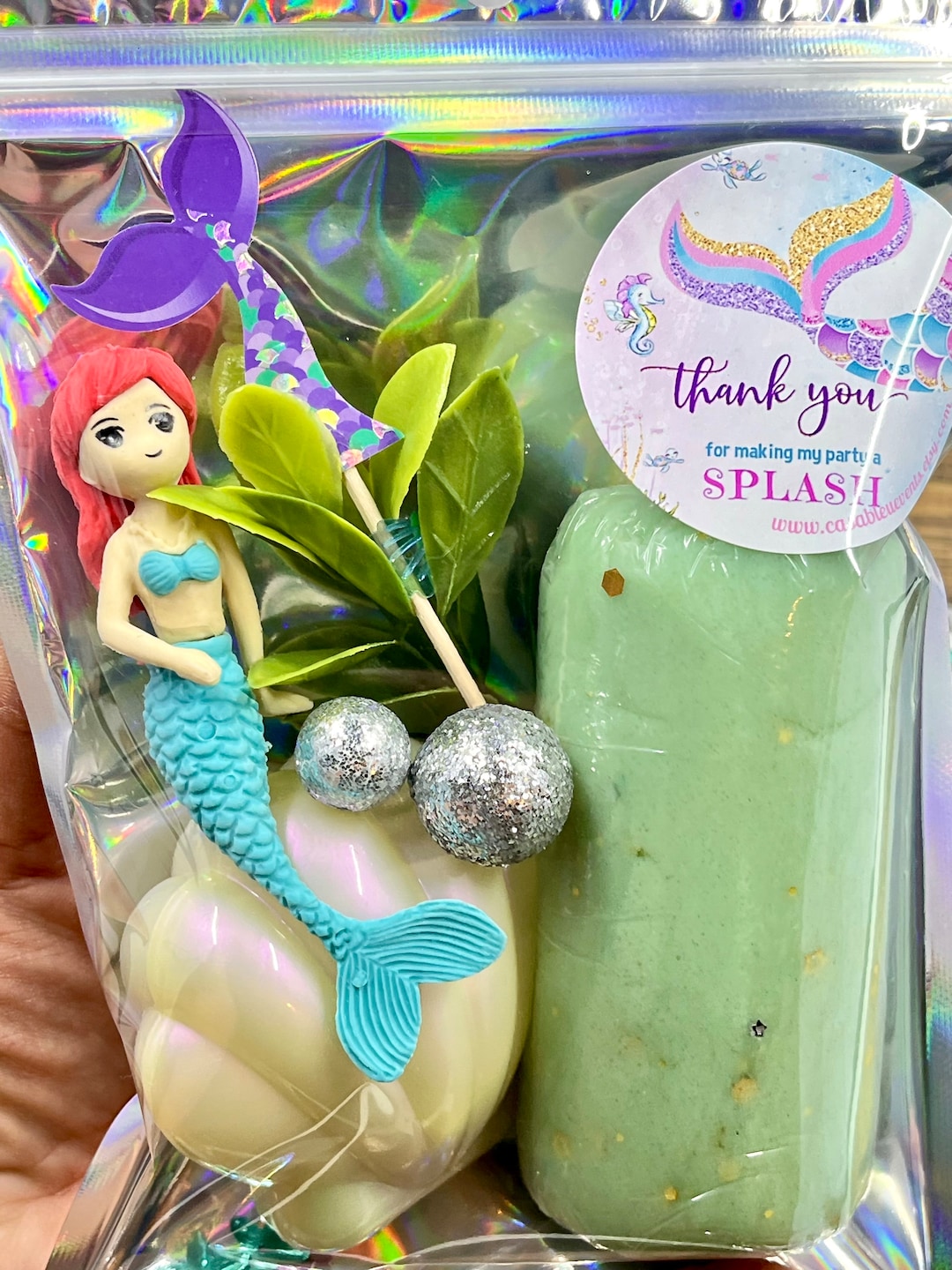 Mermaid Birthday Favor, Mermaid Playdough Kit, Sensory Kit, Kids ...