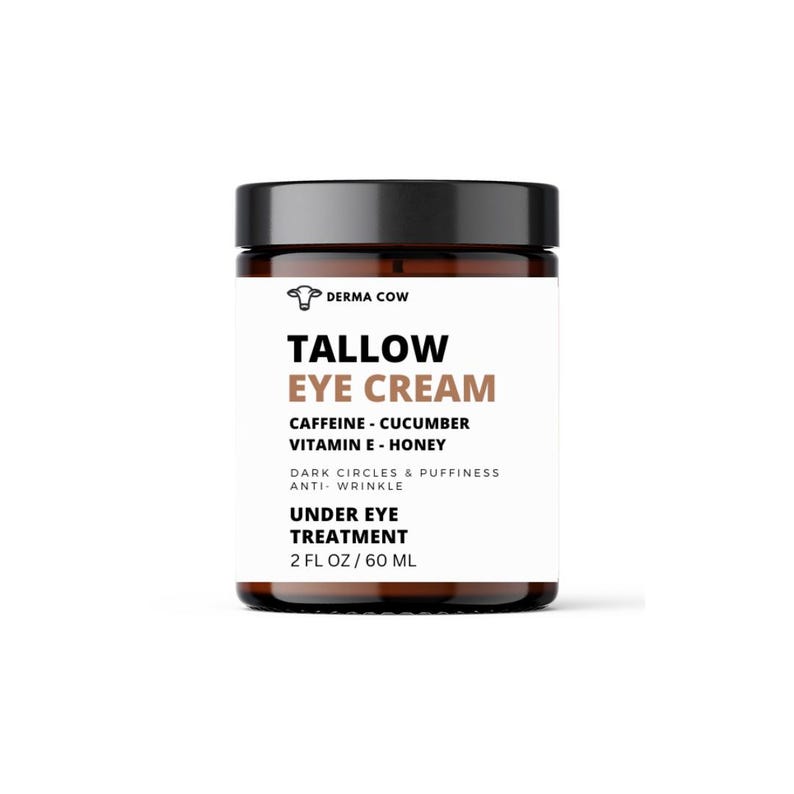 Tallow Eye Cream Infused With Caffeine, Honey, Vitamin E and Cucumber ...