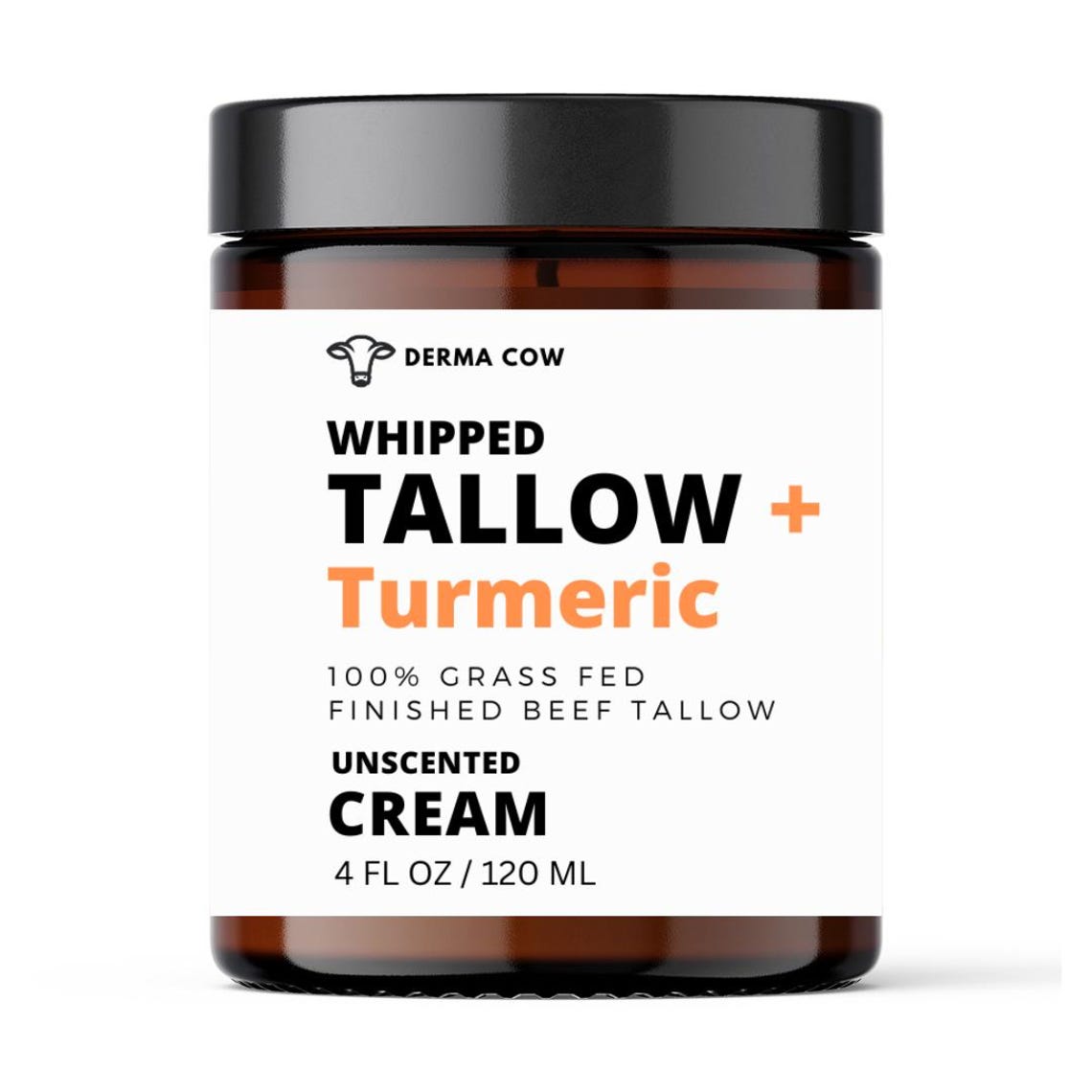Tallow Cream + Turmeric - Beef Tallow Moisturizer Lotion, Tallow Balm ...