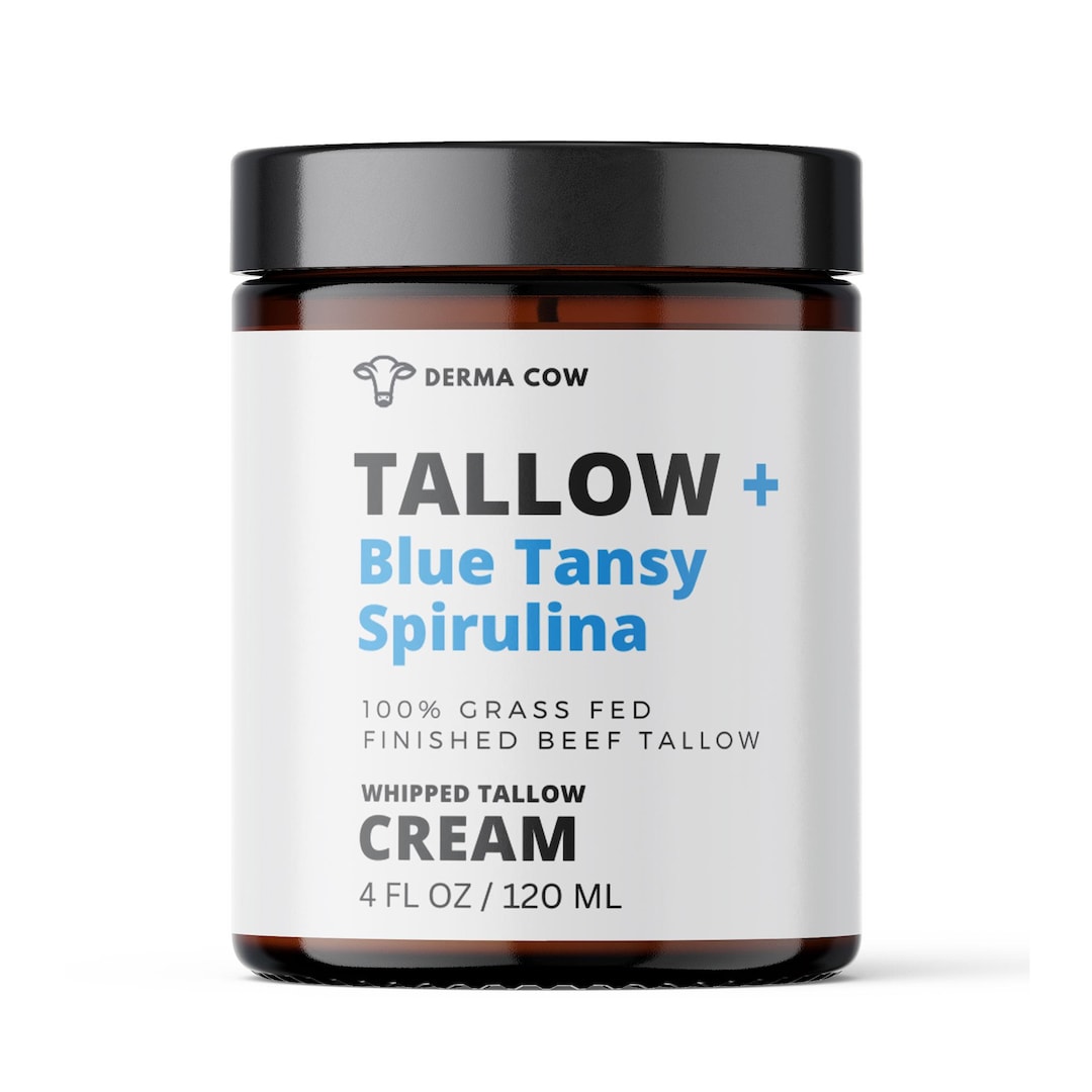 Tallow + Blue Tansy and Spirulina Cream - Beef Tallow Moisturizer ...