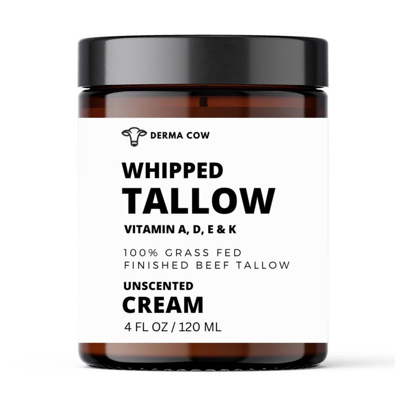 Beef Tallow Cream, Tallow Moisturizer, Cream for Face and Body, Whipped ...