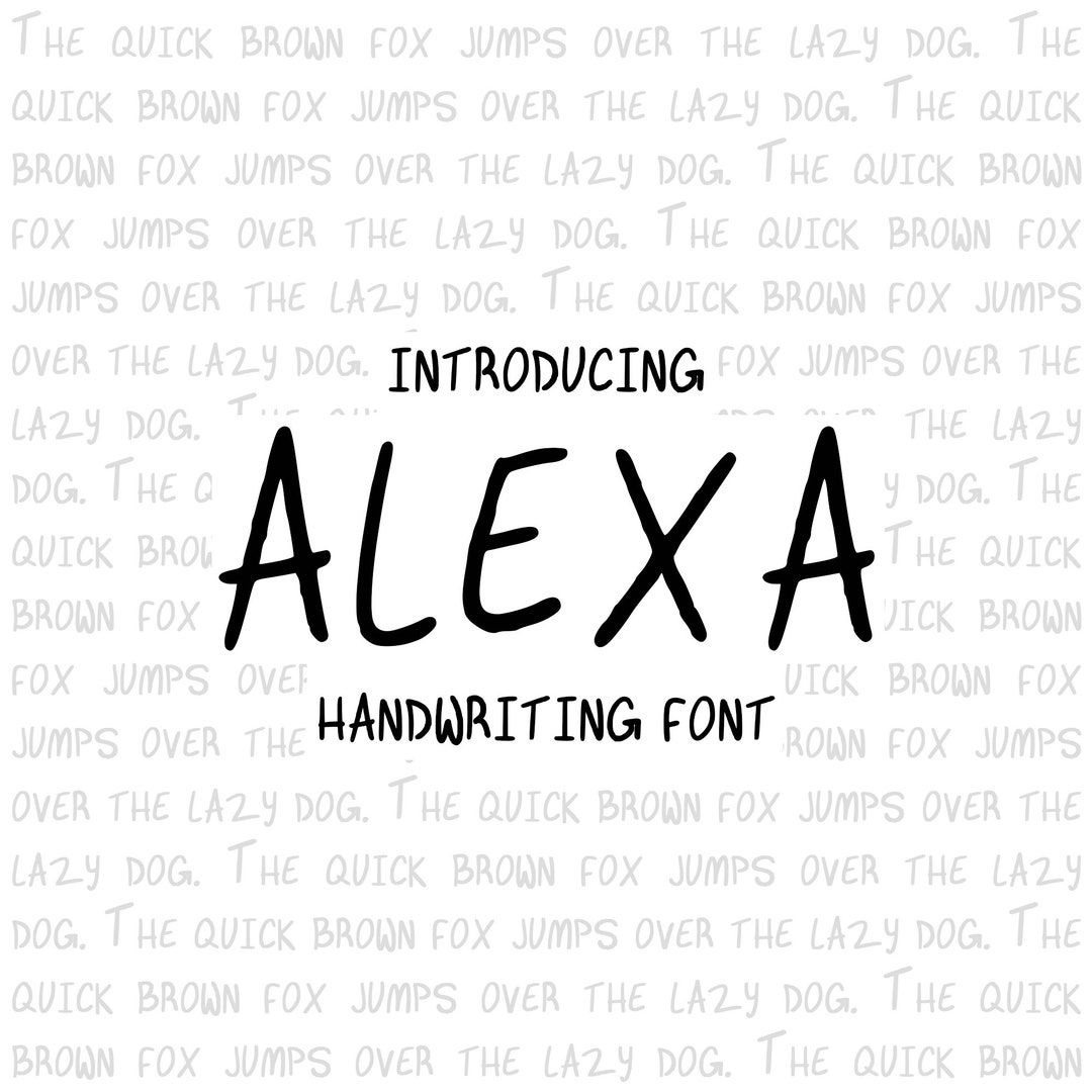 Handwriting Font ALEXA - Etsy