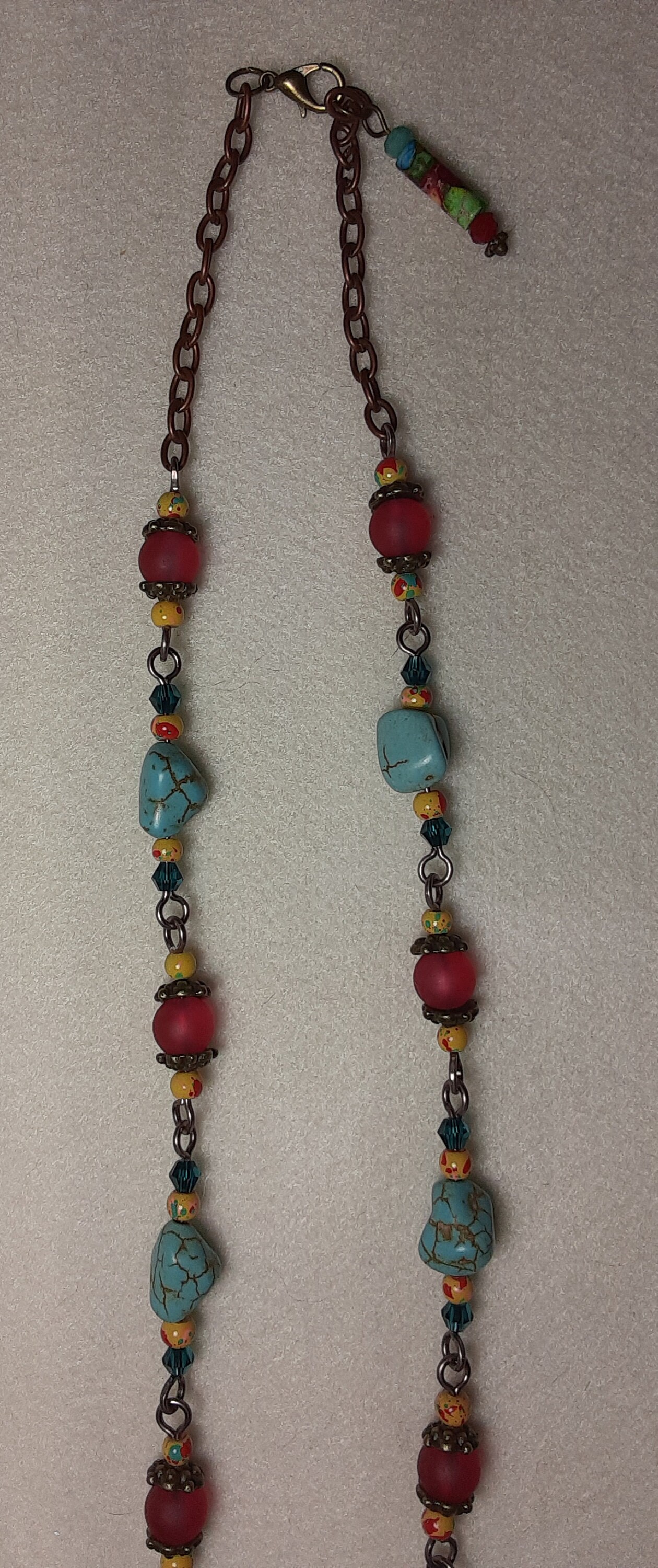 Gypsy Treasure Chandelier Pendant Necklace, BOHO Necklace, Beaded Chain ...