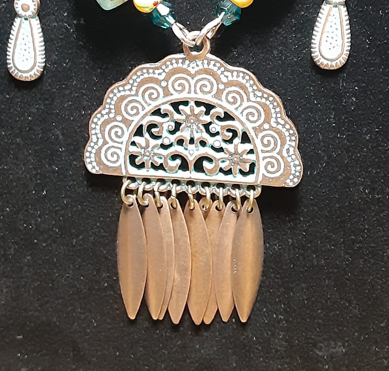 Gypsy Treasure Chandelier Pendant Necklace, BOHO Necklace, Beaded Chain ...