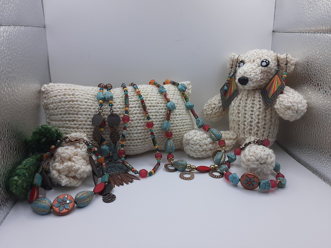 Gypsy Treasure Chandelier Pendant Necklace, BOHO Necklace, Beaded Chain ...