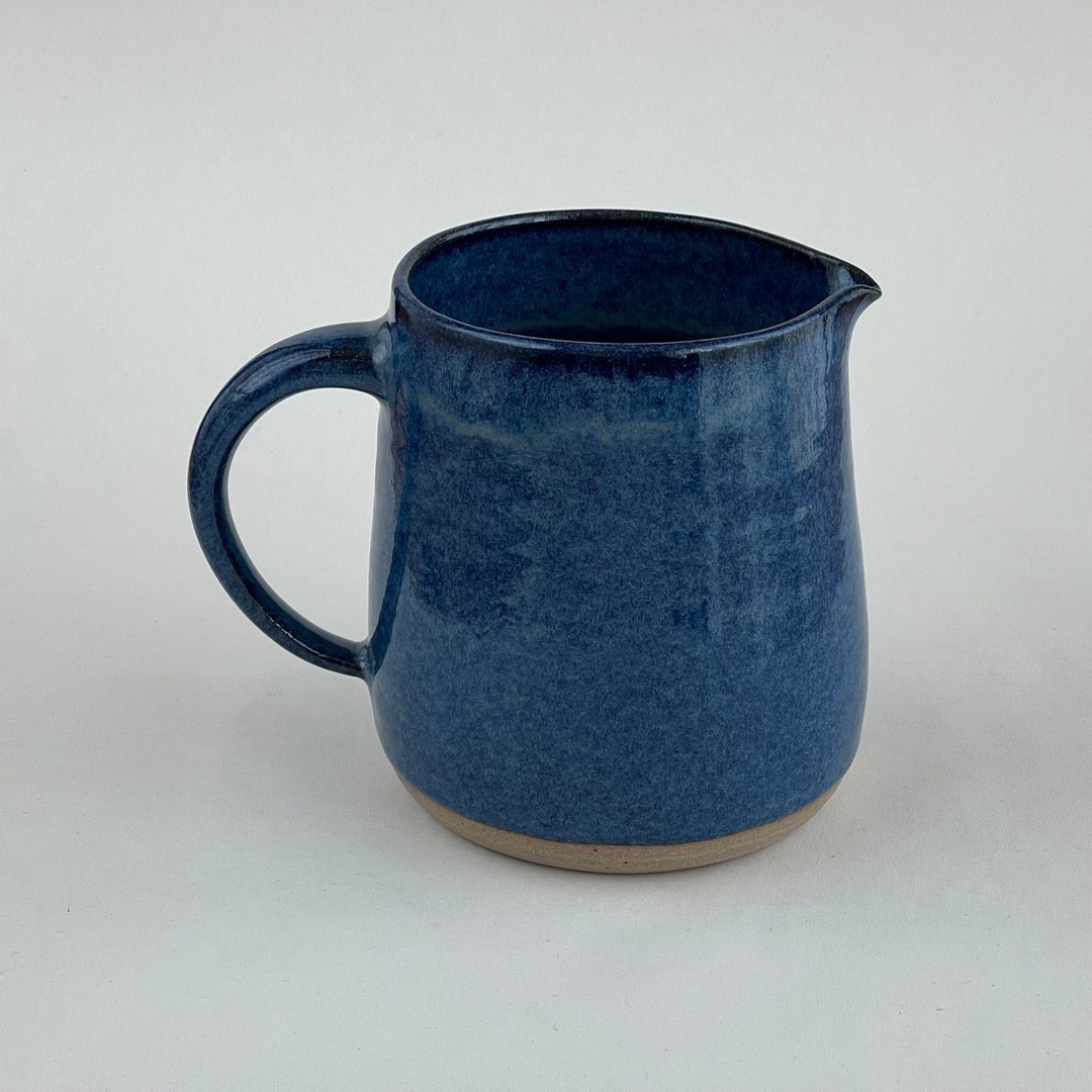 Blue Stoneware Jug / Handmade Pitcher - Etsy