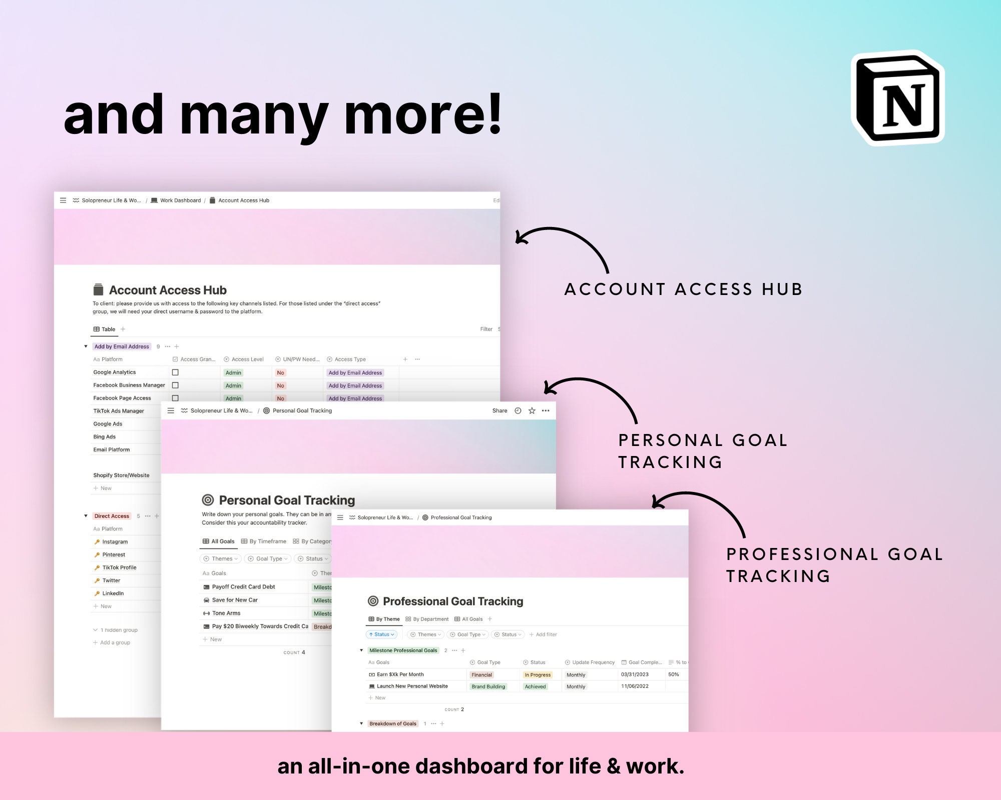 Notion Template | Notion Business Template | Notion Dashboard | Notion Template for Freelancers ...