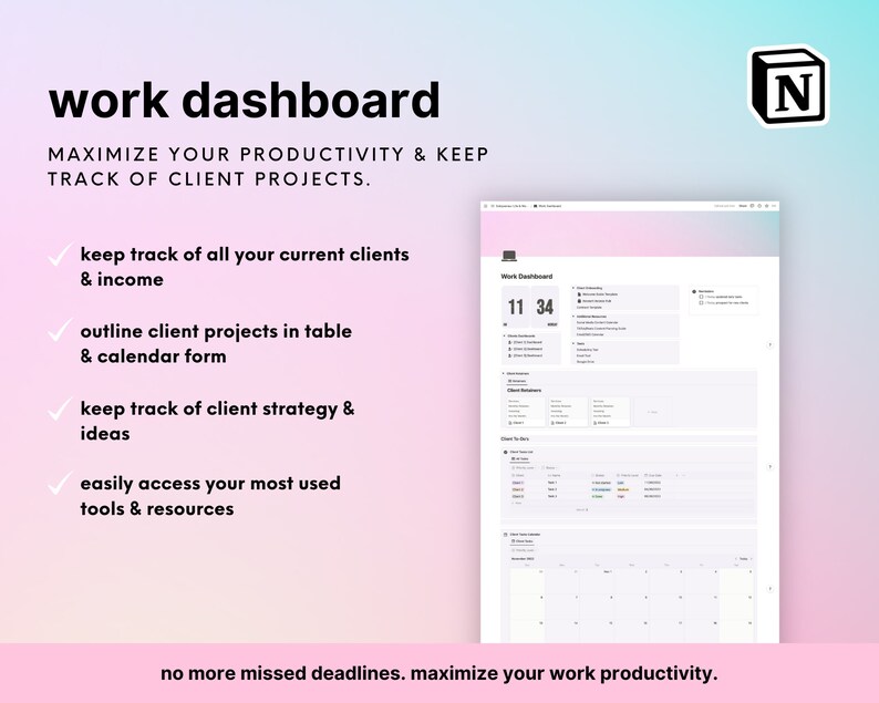 Notion Template | Notion Business Template | Notion Dashboard | Notion ...