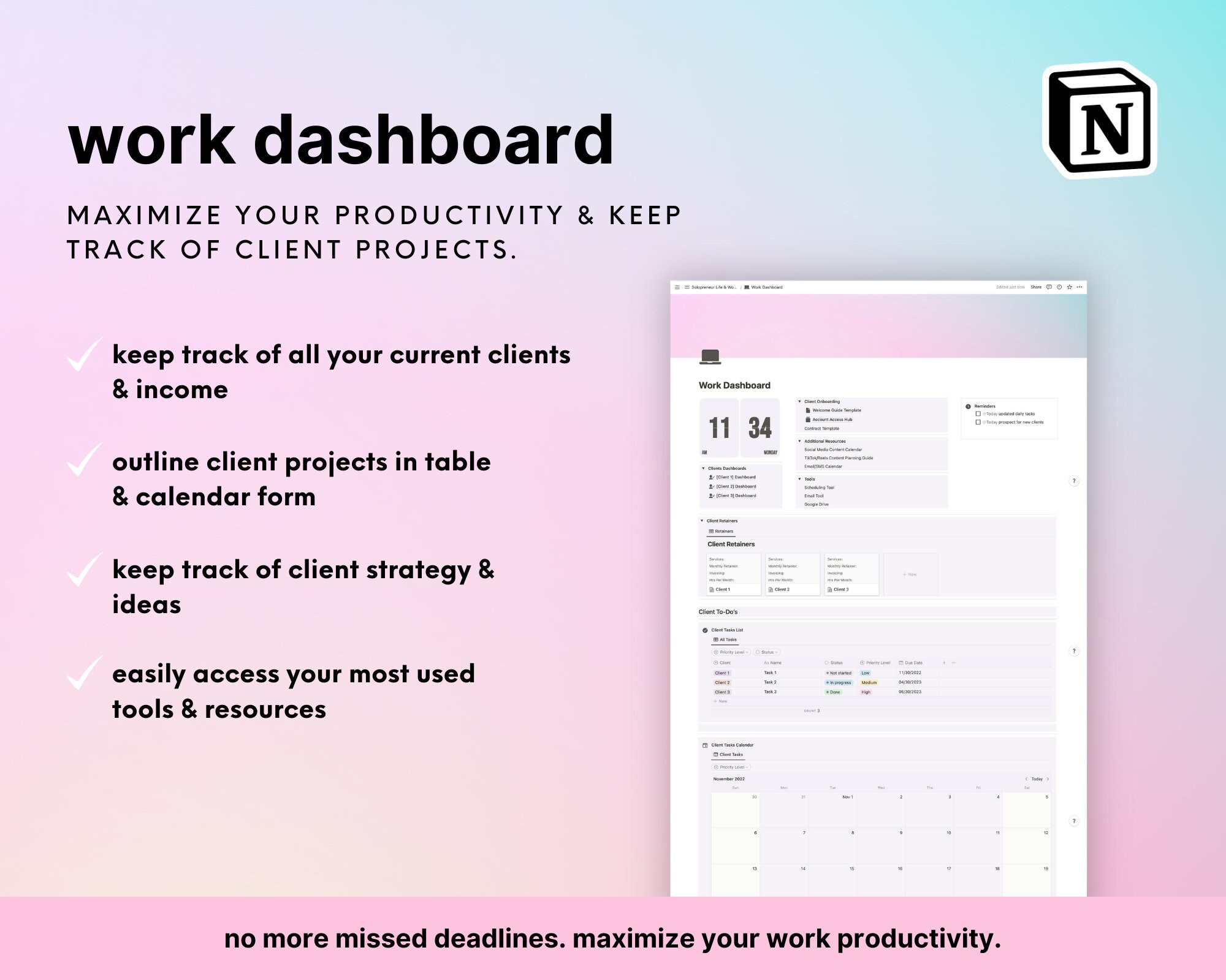 Notion Template | Notion Business Template | Notion Dashboard | Notion ...