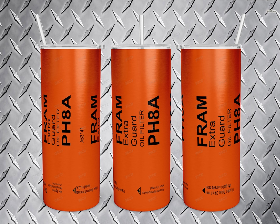 Fram PH8A Oil Filter Tumbler Wrap SVG - Etsy Australia