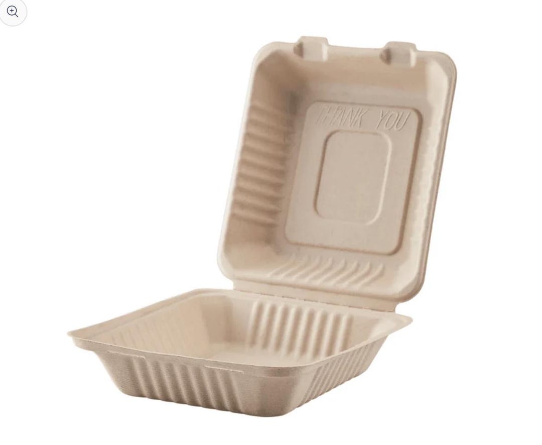 Xpack Compostable Clamshell Food Containers for Takeout Heavy-duty ...