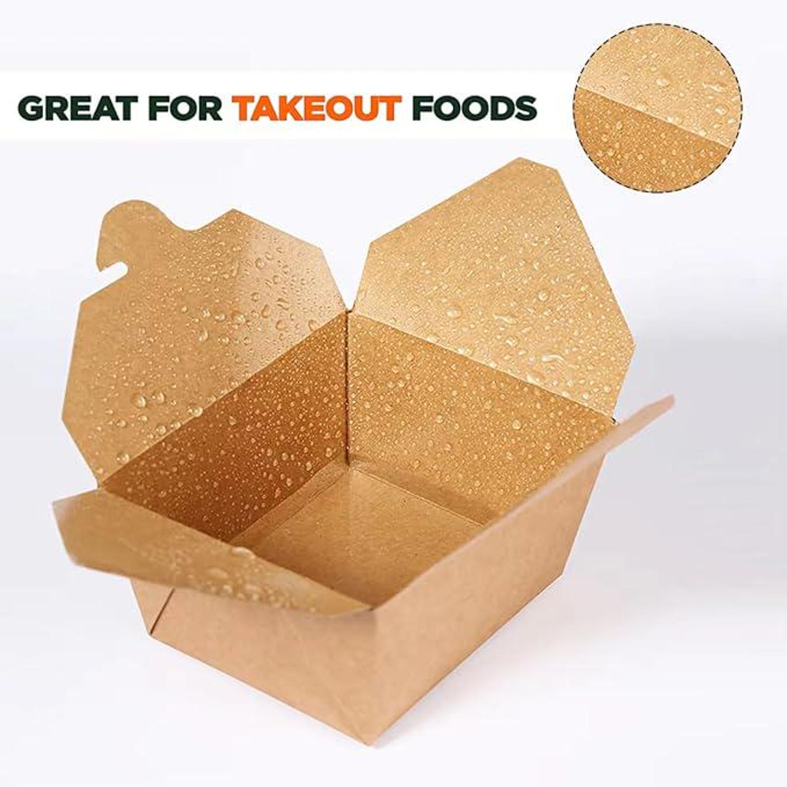 X PACK Choice Kraft Microwavable Folded Paper Take-out Container ...