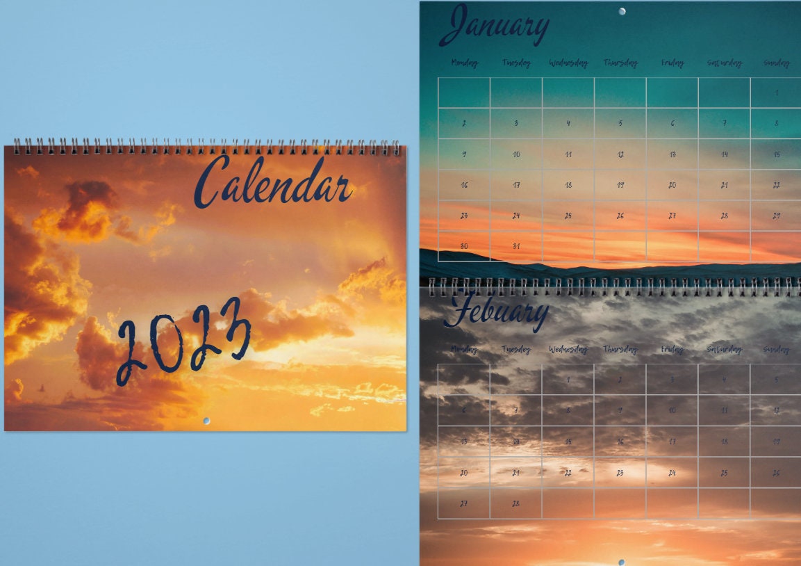 Digital Calendar 2023 Printable - Etsy