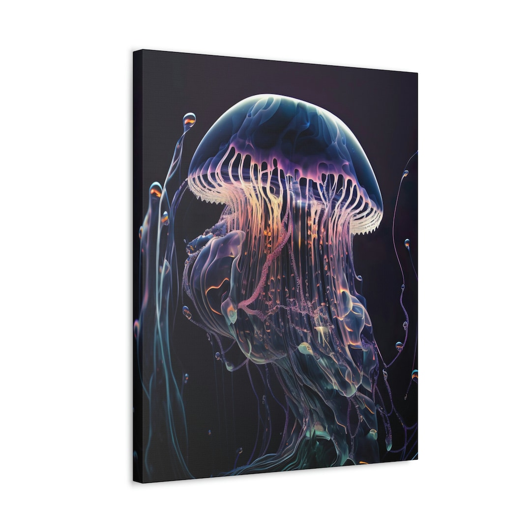 Dancing Medusa Jellyfish Wall Art Print Picture Canvas for Home, Office ...