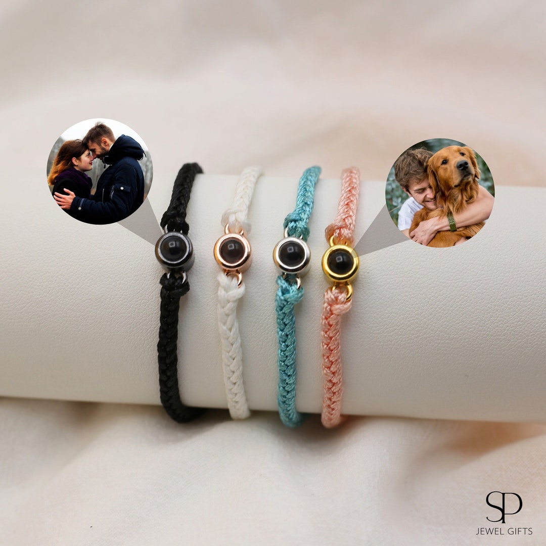 Personalized Photo Bracelet, Projection Charm Bracelet, Custom Picture ...