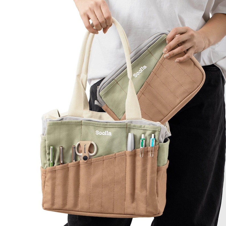Soolla® Sedona Studio Pouch – Mustard Canvas Organizer | A5 Artist ...