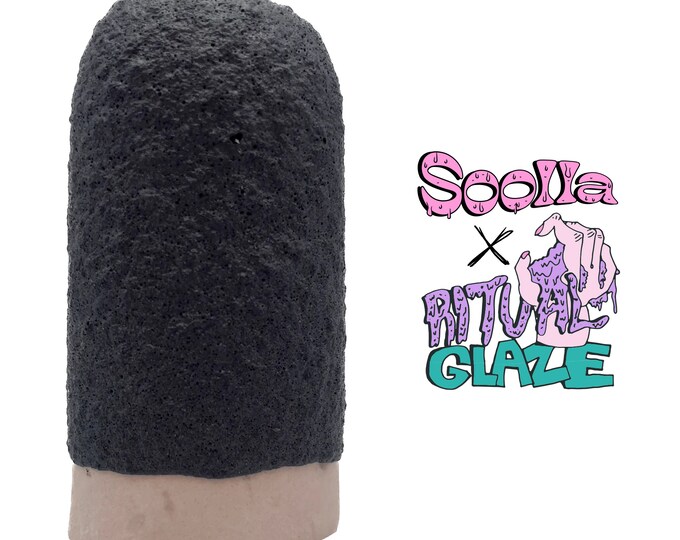 Ritual Glaze: Mini Puff Charcoal Glaze, Moon Magma Texture Pottery ...